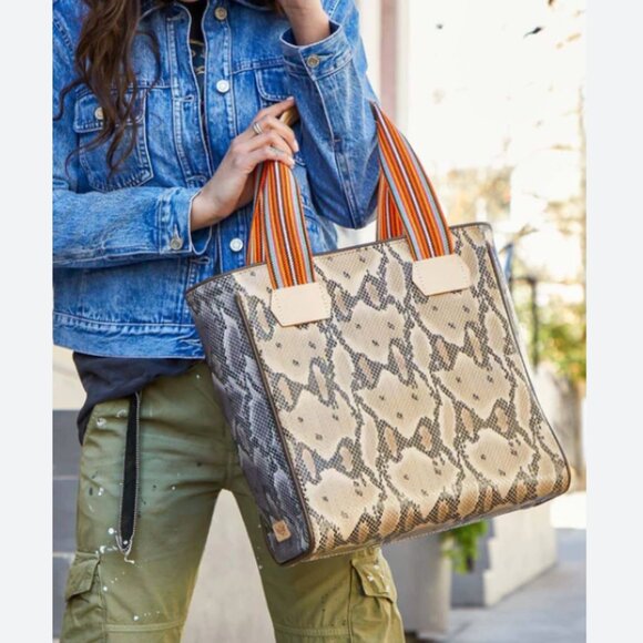 Consuela | Bags | Consuela Margot Snake Print Tote Euc | Poshmark